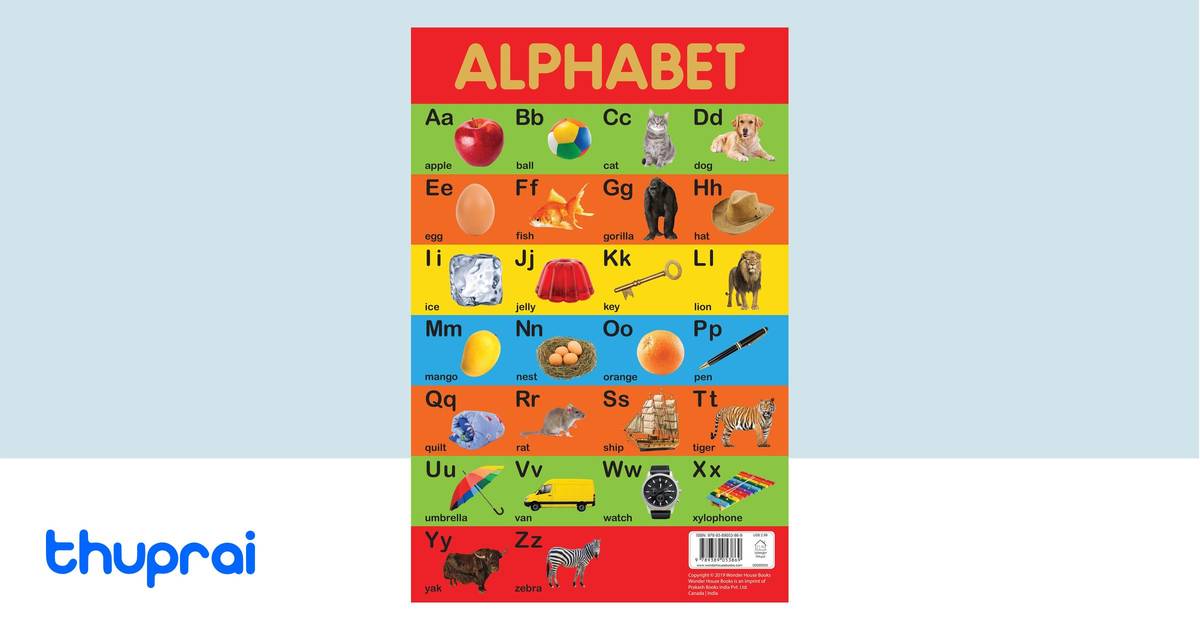 Buy Alphabet Chart - Early Learning Educational Chart For Kids: Perfect ...