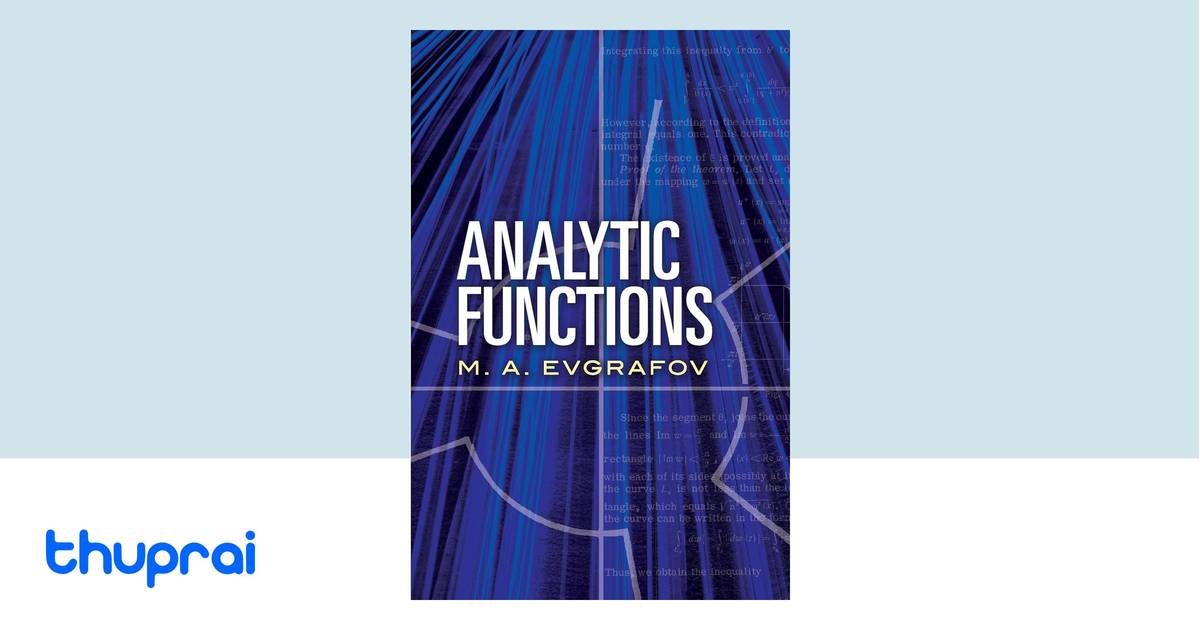 Analytic Functions By M A Evgrafov Buy In Nepal Thuprai