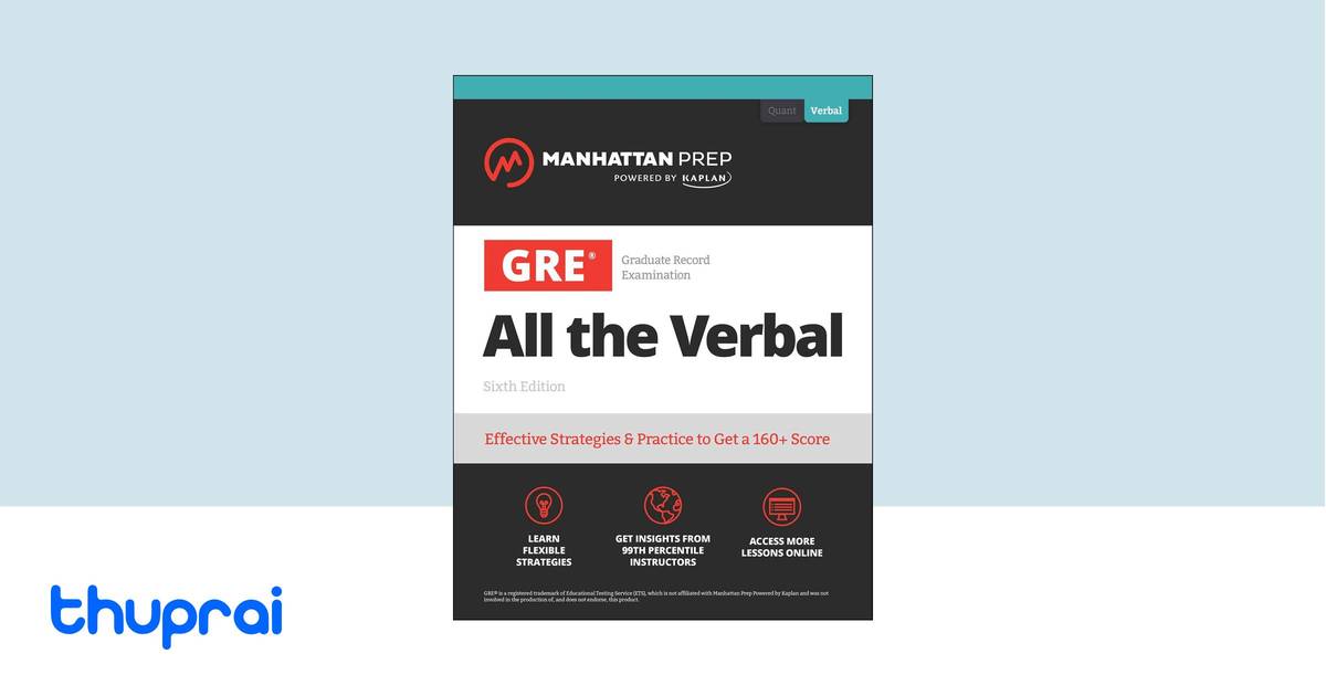 Buy GRE All the Verbal: Effective Strategies & Practice from 99th ...