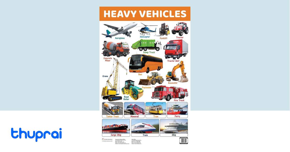 Heavy Vehicles : Charts by Om Books Editorial Team - Buy in Nepal | Thuprai