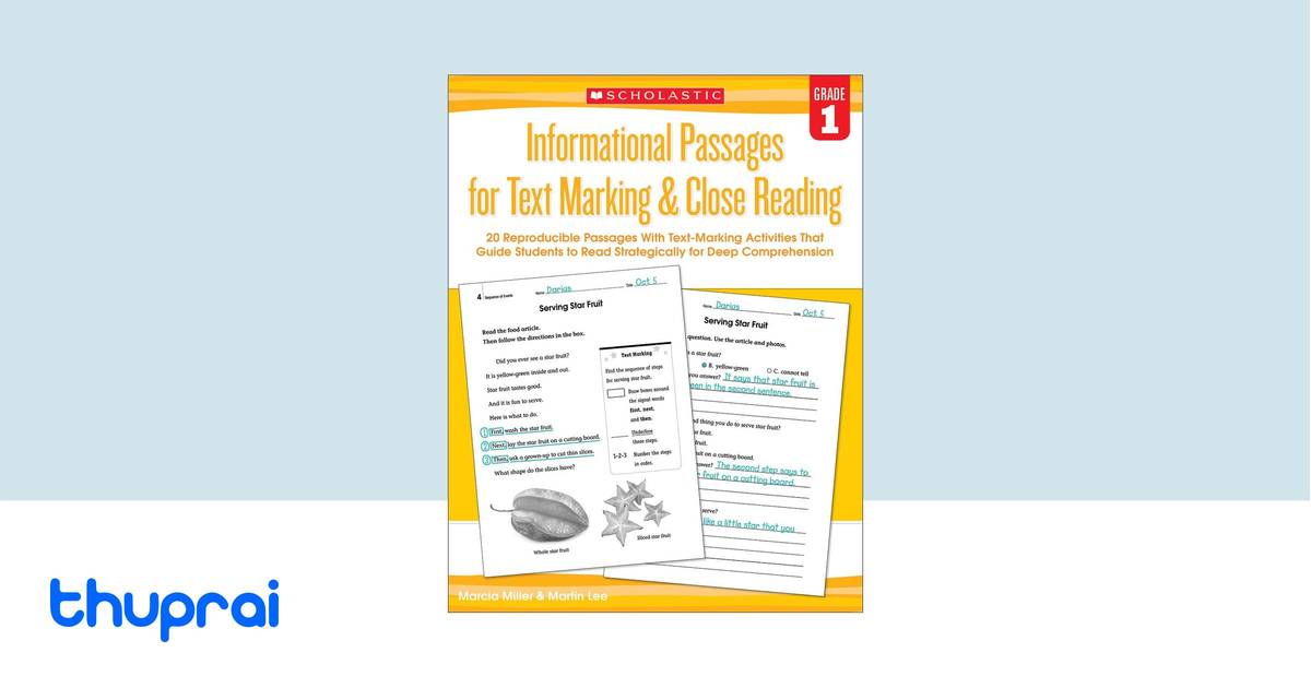 Buy Informational Passages for Text Marking & Close Reading: Grade 1 : ...