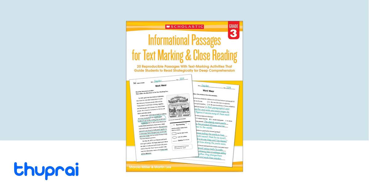 Buy Informational Passages for Text Marking & Close Reading: Grade 3: ...