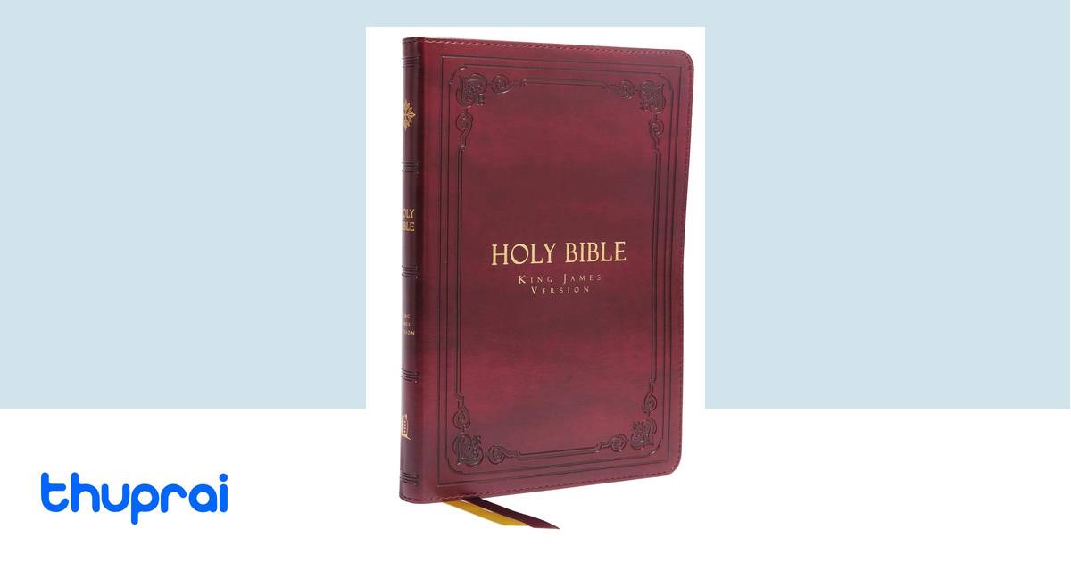 KJV Holy Bible: Large Print Thinline, Vintage Series, Burgundy ...