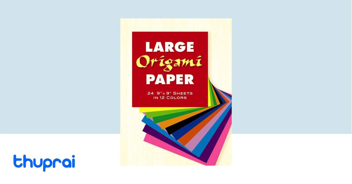 Buy Large Origami Paper : 24 9\" X 9\" Sheets in 12 Colors in Nepal ...
