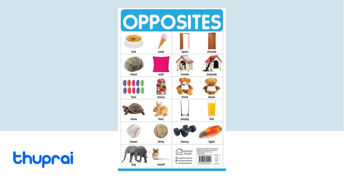 Buy Opposites - My First Early Learning Wall Chart: For Preschool ...