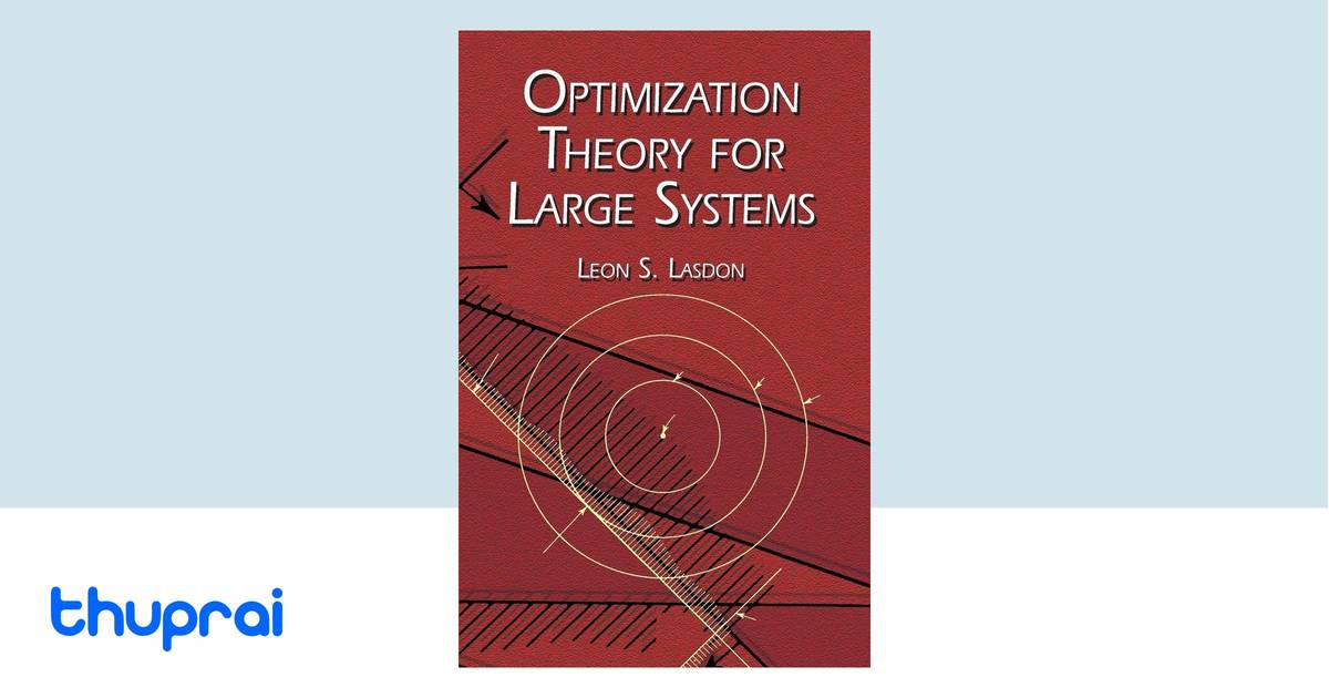Buy Optimization Theory for Large Systems in Nepal | Thuprai