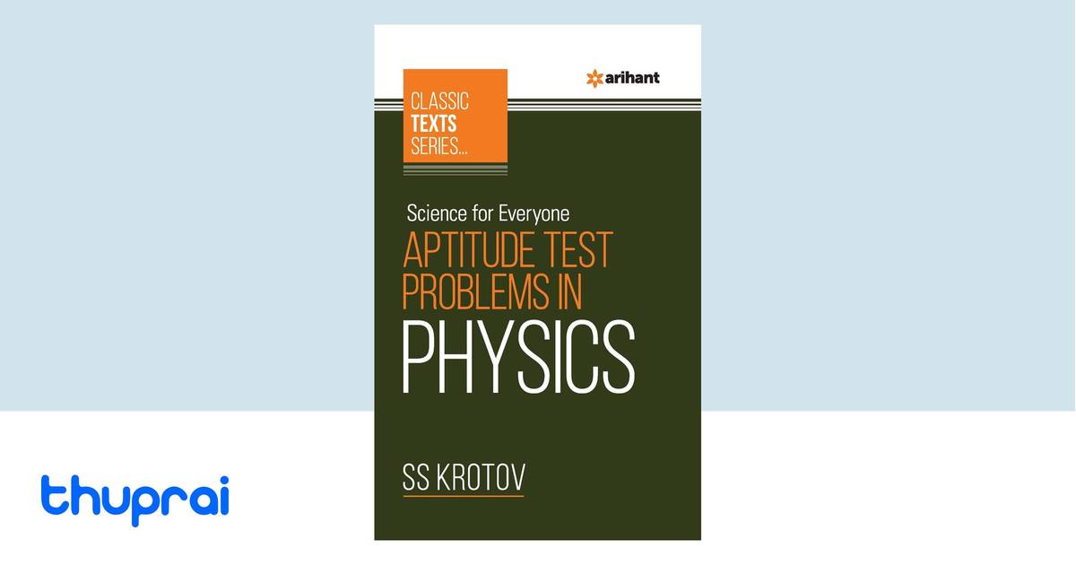 Buy Science For Everyone - Aptitude Test Problem In Physics in Nepal ...