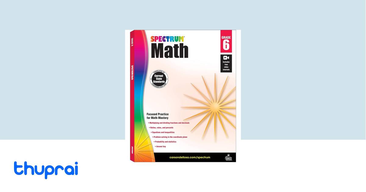 Buy Spectrum Math Workbook, Grade 6 in Nepal | Thuprai