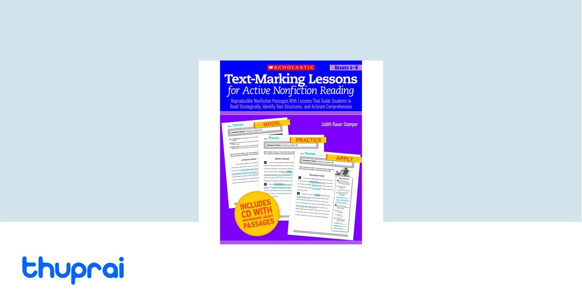 Buy Text-Marking Lessons for Active Nonfiction Reading (Grades 4-8 ...
