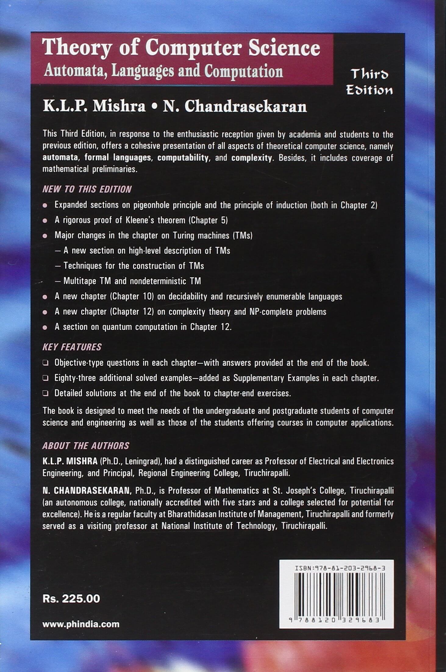Theory of Computer Science - N. Chandrasekaran, K.L.P. Mishra | Thuprai