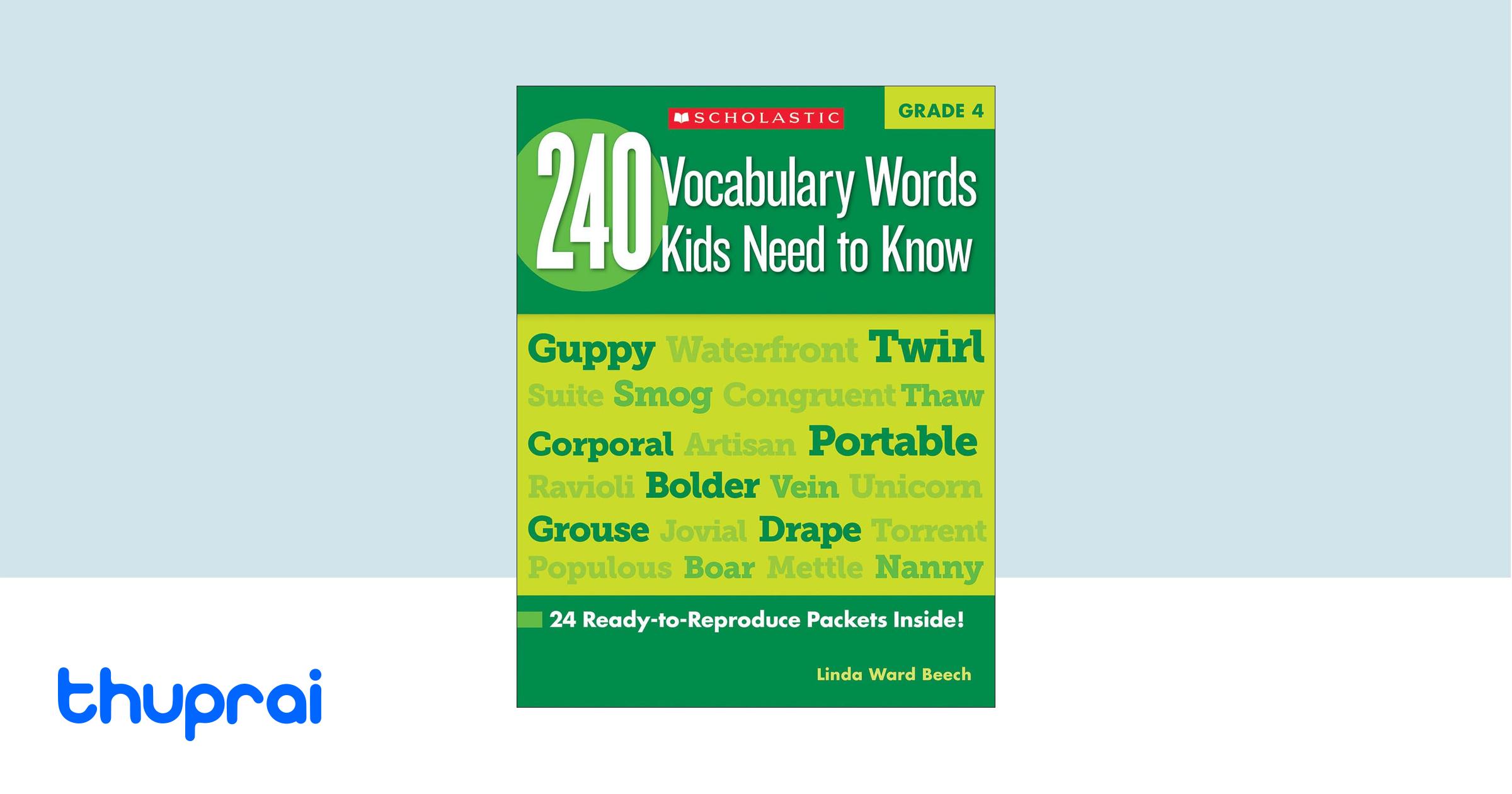 Buy 240 Vocabulary Words Kids Need to Know: Grade 4: 24 Ready-To ...