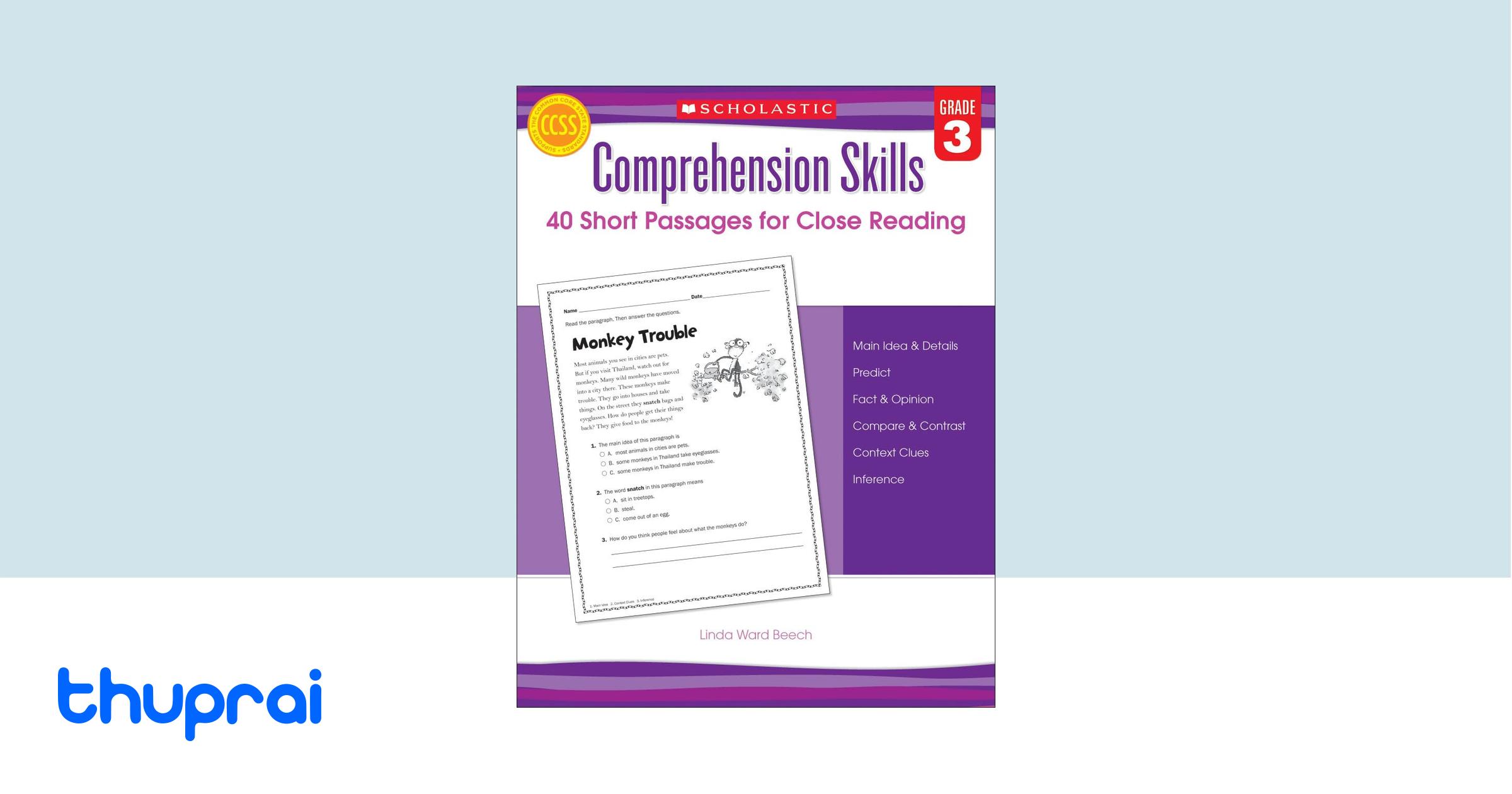 Buy Comprehension Skills: Short Passages for Close Reading: Grade 3 in ...