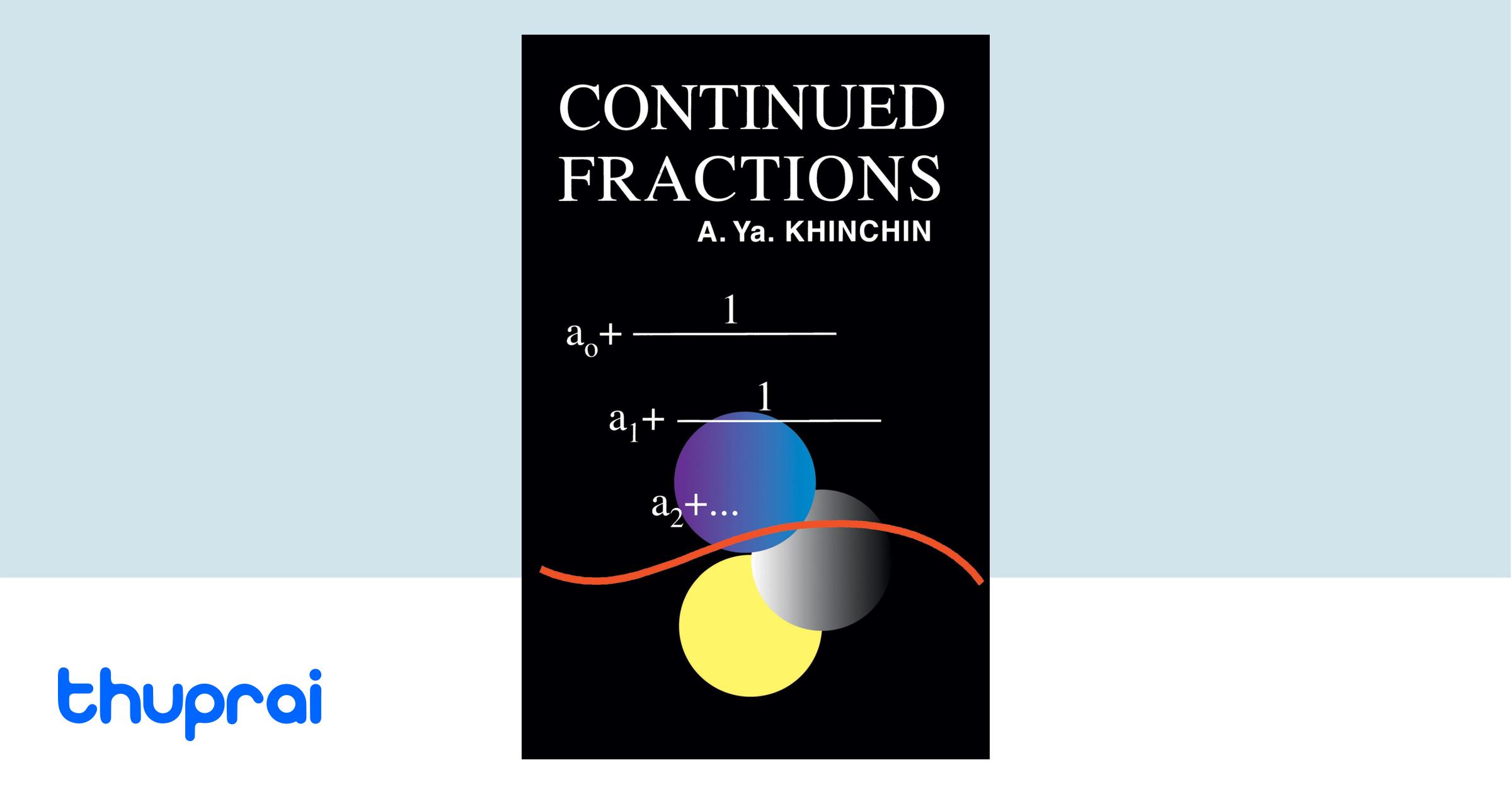 Buy Continued Fractions (Dover Books on Mathematics) in Nepal | Thuprai
