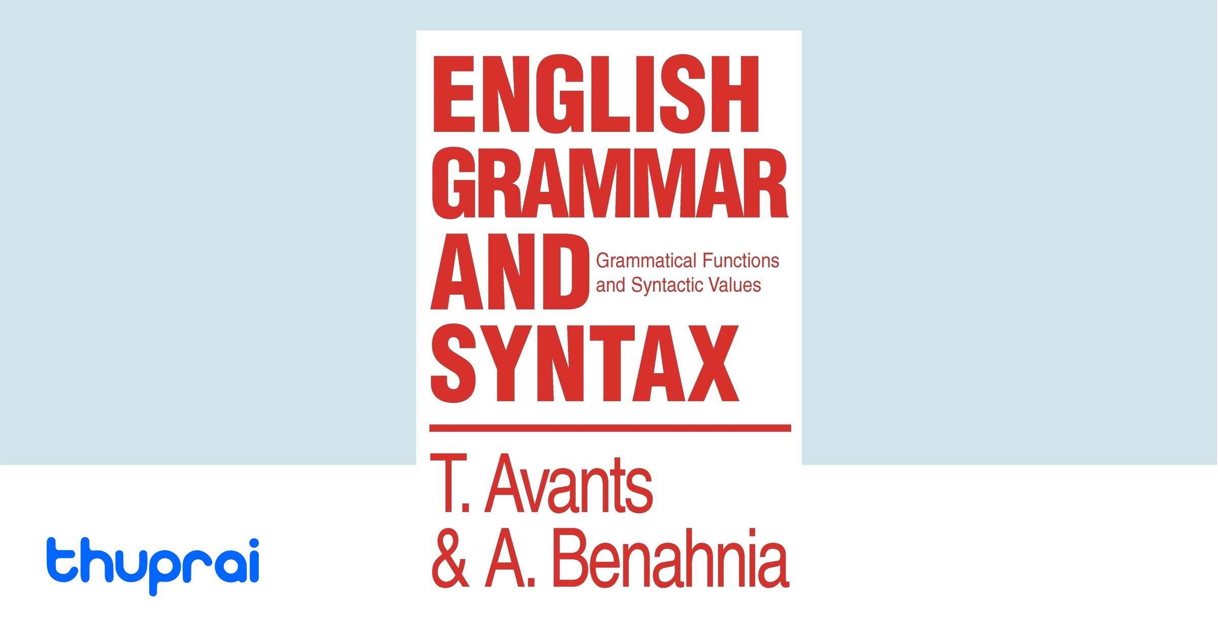 Buy English Grammar and Syntax in Nepal | Thuprai Buy English Grammar and Syntax in Nepal | Thuprai
