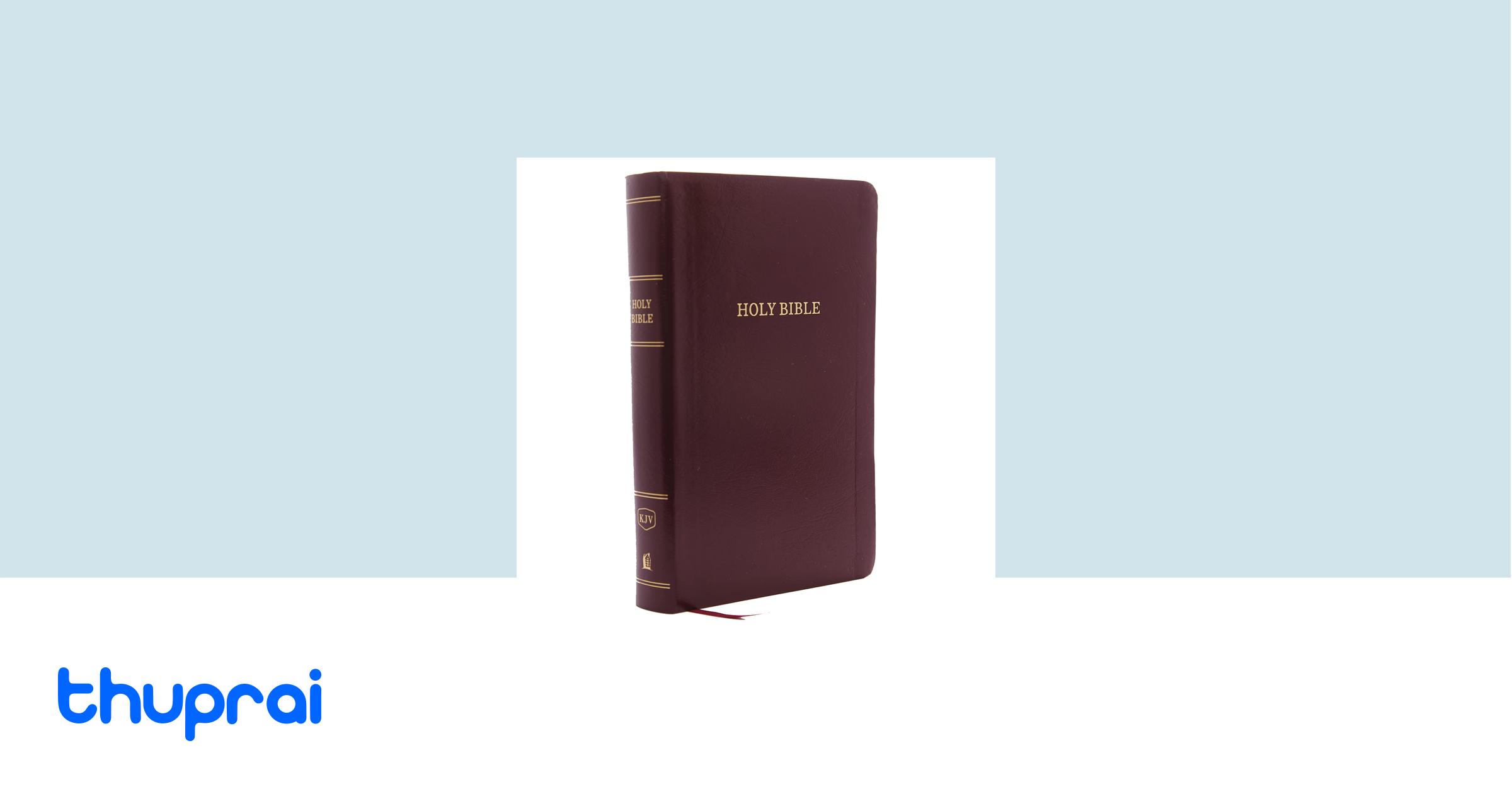 Buy KJV Holy Bible, Personal Size Giant Print Reference Bible, Burgundy ...