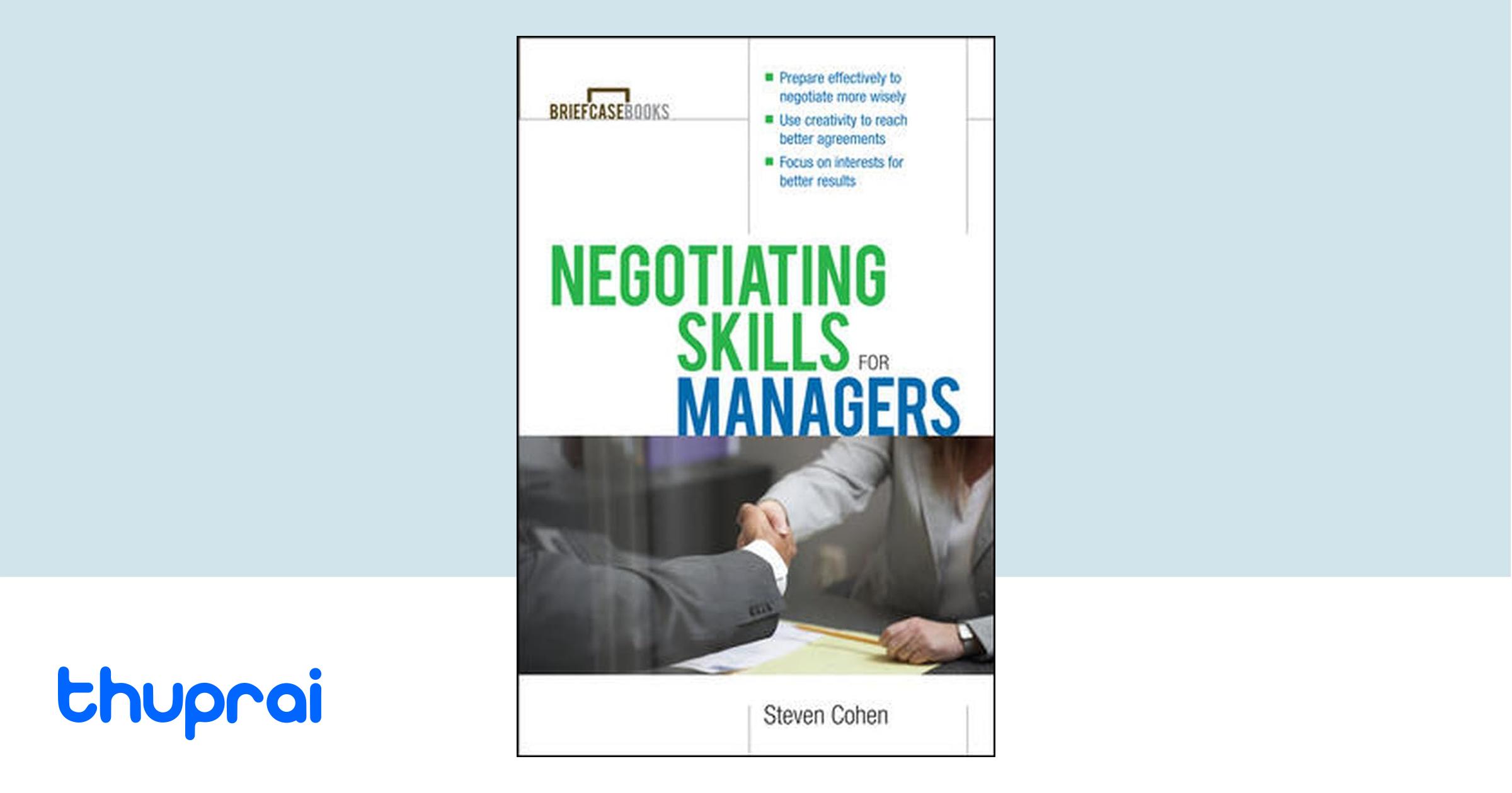 Buy Negotiating Skills for Managers in Nepal | Thuprai
