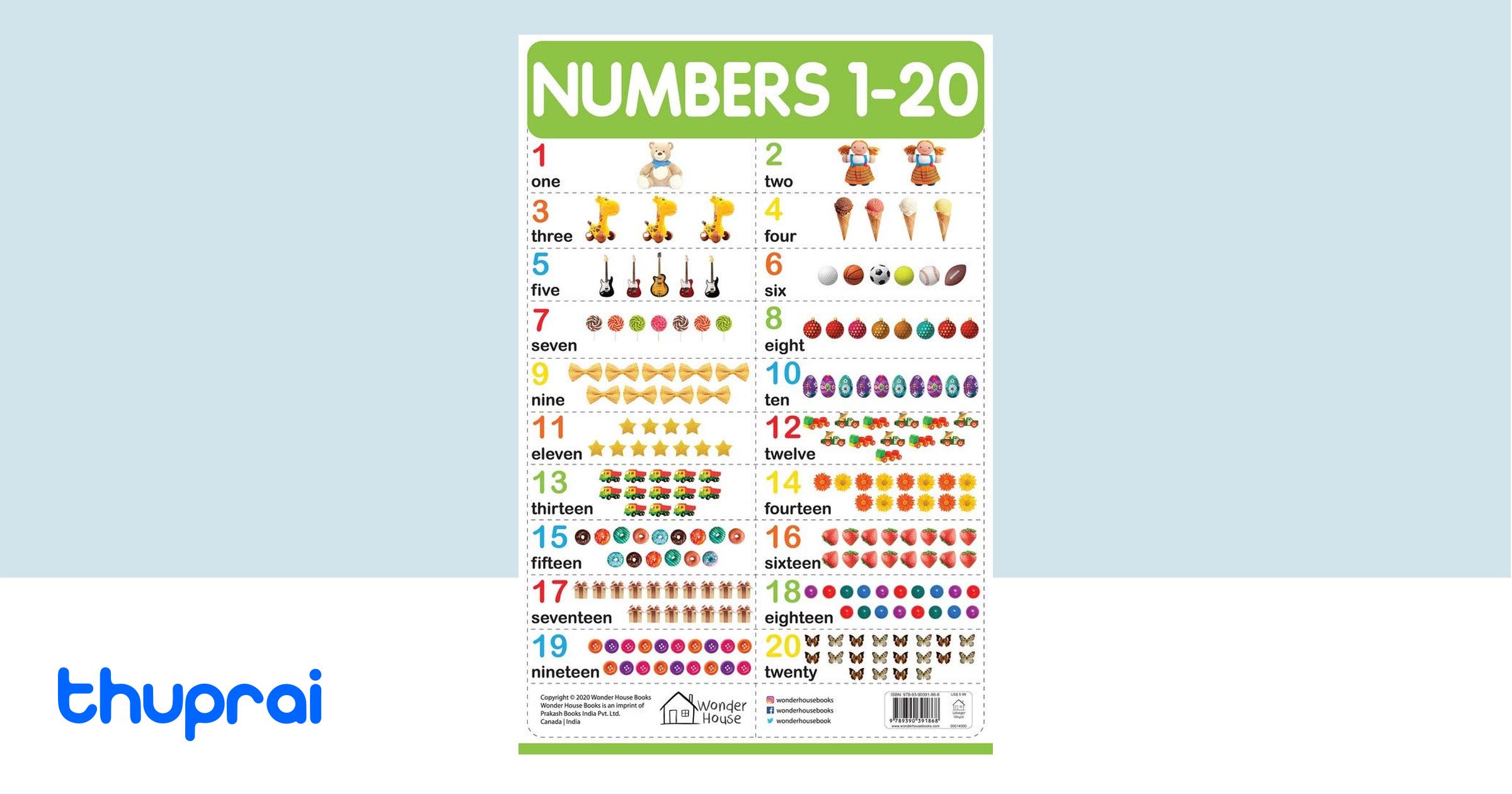 Buy Numbers 1-20 - My First Early Learning Wall Chart: For Preschool ...