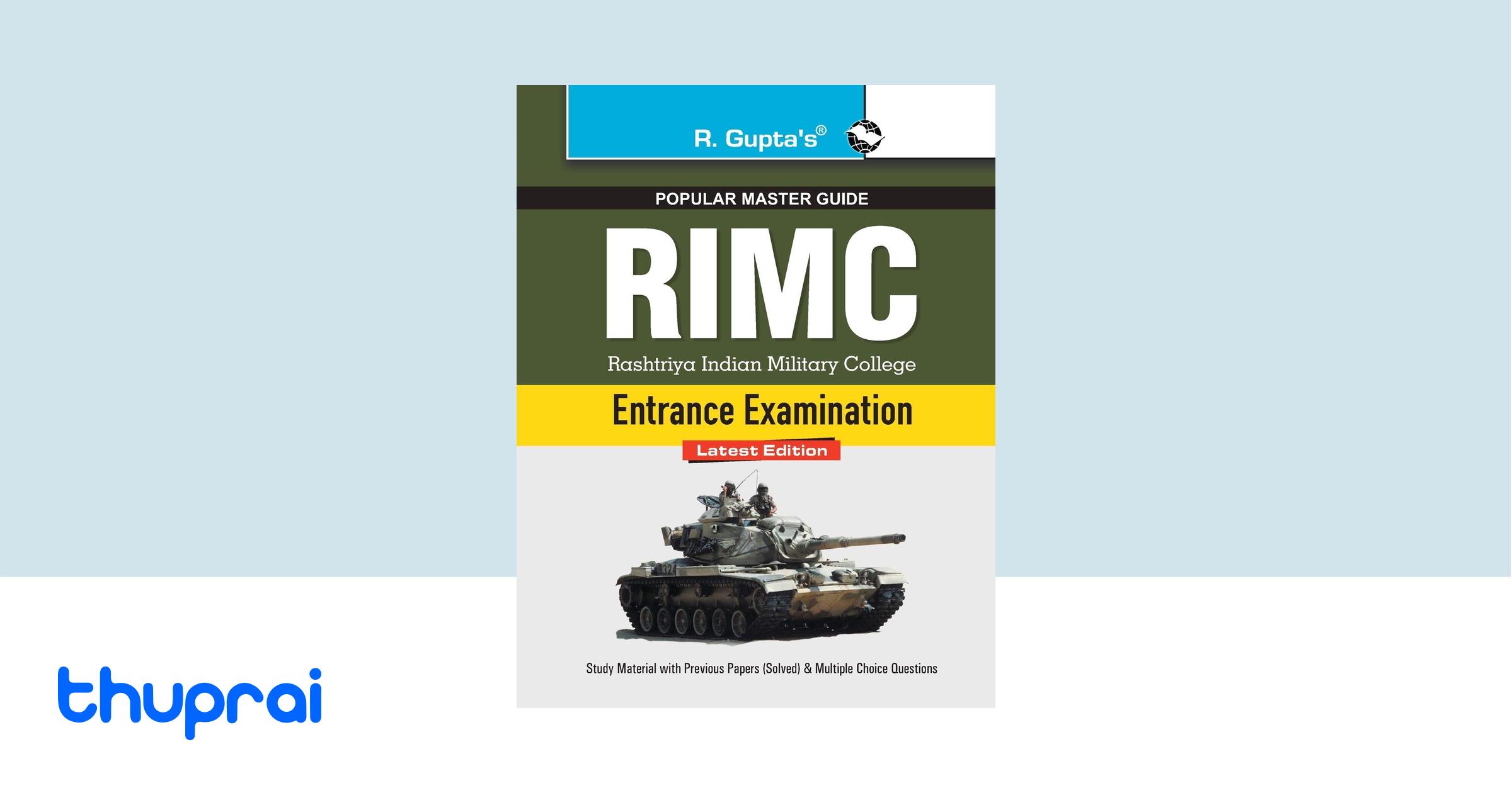 Buy RIMC Entrance Examination Guide in Nepal | Thuprai