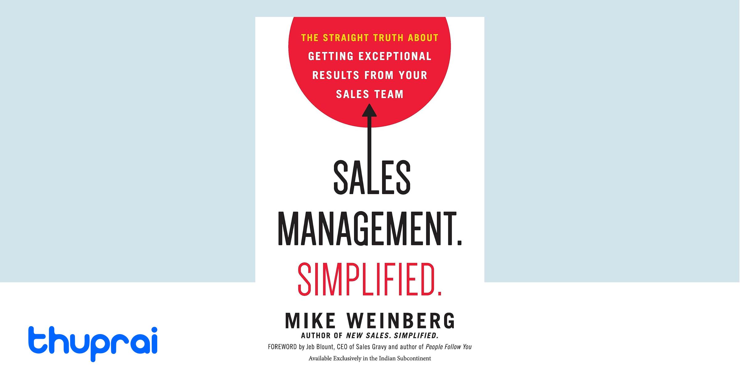 Buy SALES MANAGEMENT SIMPLIFIED in Nepal | Thuprai